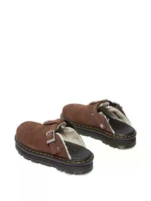Dr. Martens Zebzag Buckled Suede Mules