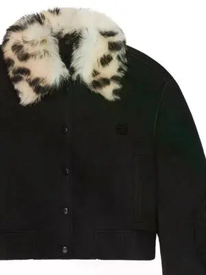 Givenchy Faux Fur Collar Cropped Jacket