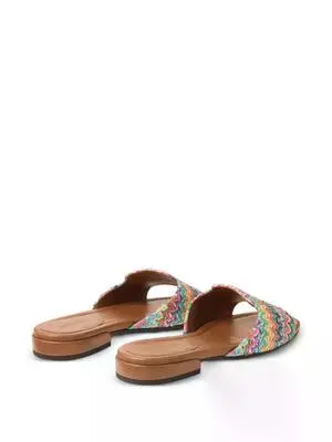 JIMMY CHOO Dina Woven Flat Sandals
