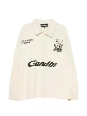 HOPEIUM Polo-collar Sweater With Logo And Number Print