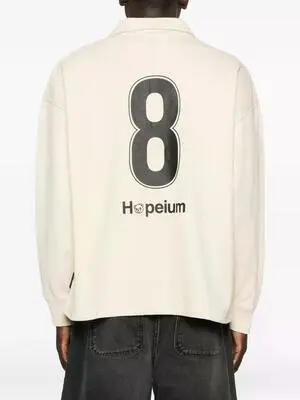 HOPEIUM Polo-collar Sweater With Logo And Number Print