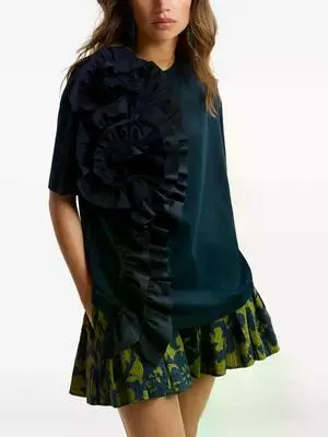 Essentiel Antwerp Floral Detail T-shirt With Ruffle