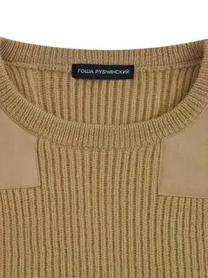 Gosha Rubchinskiy Ribbed-knit Sweater With Elbow Patches