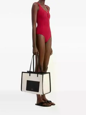 Loulou De Saison Zip-fastening Swimsuit - Red
