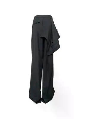 GRACE ELWOOD Pinstripe Deconstructed Trousers