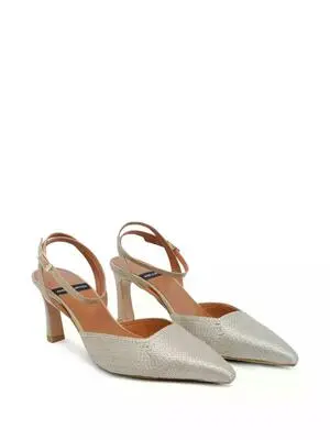 ANGEL ALARCON Greta Buckle-fastening Pumps - Silver