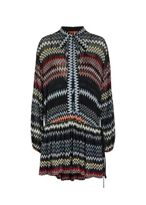 Missoni Chevron Knit Mini Dress - Multicoloured