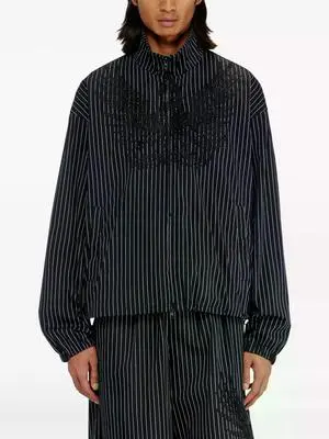 DIESEL® Pinstripe Phoenix-embroidered Jacket