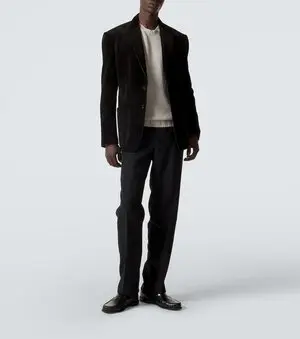 Thom Sweeney Wool Straight Leg Trousers