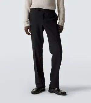 Thom Sweeney Wool Straight Leg Trousers