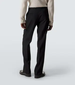 Thom Sweeney Wool Straight Leg Trousers