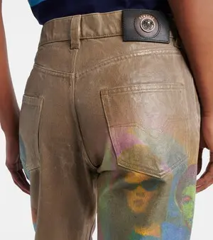 Versace Printed Straight Leg Jeans - Multicoloured