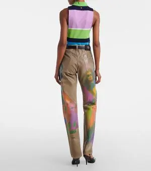 Versace Printed Straight Leg Jeans - Multicoloured