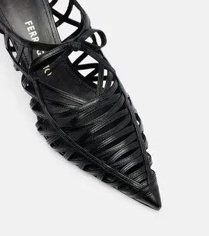 FERRAGAMO Cirry Leather Mules