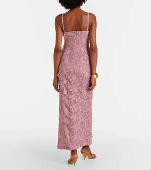 Blumarine Embroidered Lace Maxi Dress