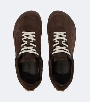 Bottega Veneta Orbit Flash Suede Sneakers - Brown