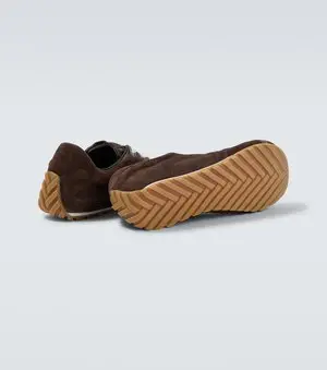 Bottega Veneta Orbit Flash Suede Sneakers - Brown