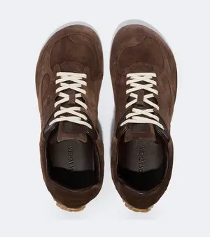 Bottega Veneta Orbit Flash Suede Sneakers - Brown