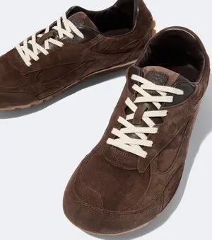 Bottega Veneta Orbit Flash Suede Sneakers - Brown