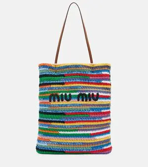 Miu Miu Crochet Tote Bag - Multicoloured