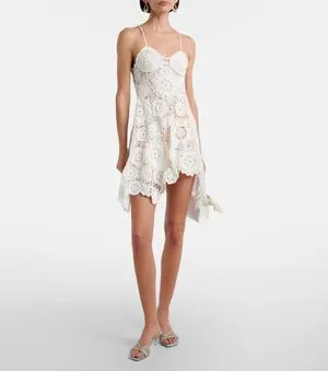 SELF-PORTRAIT Crochet Mini Dress