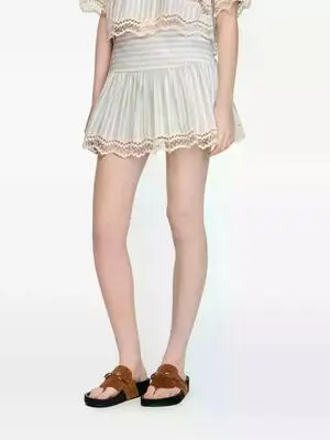 Sandro Striped Cotton Skort