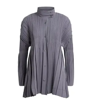 Issey Miyake Pleated Float Coat - Grey
