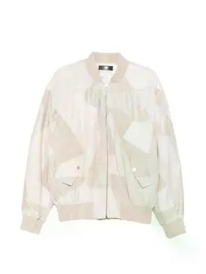 Amiri Patchwork Bomber Jacket - Neutrals
