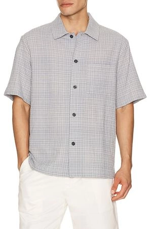 Theory Mini Texture Check Shirt - Bering Multi