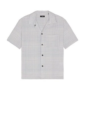 Theory Mini Texture Check Shirt - Bering Multi