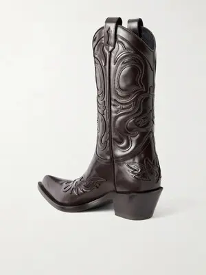 Acne Studios Leather Cowboy Ankle Boots
