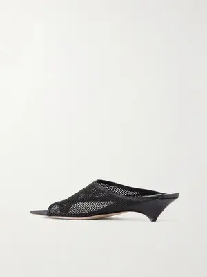 CHRISTEN Leather-trimmed Mesh Sandals