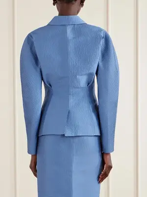 LANVIN Textured Satin Double-breasted Jacket