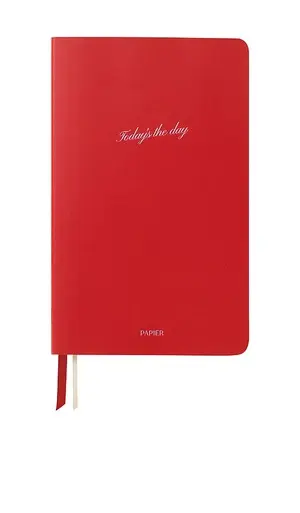 Papier Today's The Day Faux Leather Softcover Notebook - Red