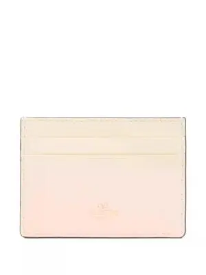 Valentino Garavani Card Holder The Bold Edition In Calfskin - Neutrals