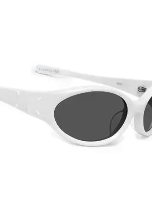 GENTLE MONSTER X Maison Margiela Oval Frame Sunglasses - White