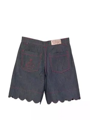 STELLA NOVA Scalloped Edge Contrast Stitch Shorts