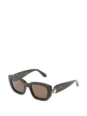 BVLGARI Rectangle Frame Sunglasses - Brown