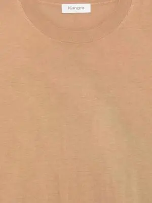 KANGRA Fine-knit Crew-neck T-shirt - Neutrals
