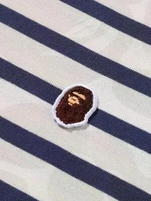 A BATHING APE Horizontal-striped T-shirt