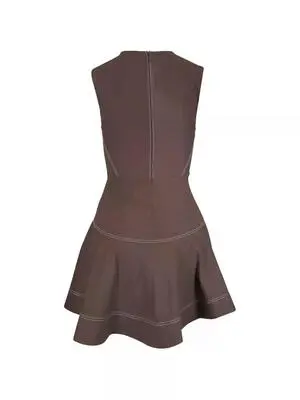 Veronica Beard Sleeveless Contrast Stitch Dress