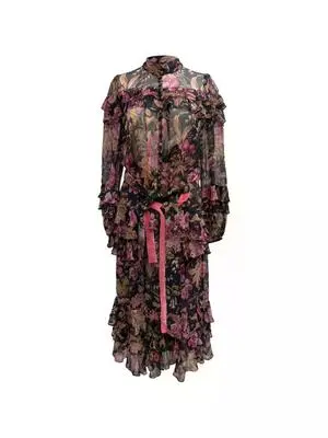 Zimmermann Lucky Tiered Frill Dress - Black