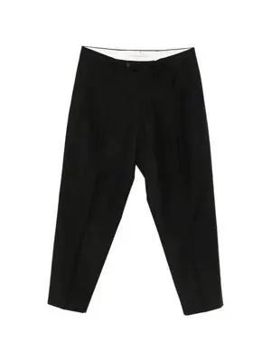 BRIGLIA 1949 Pleated Trousers With Pressed Creases - Black