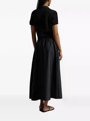 Polo Ralph Lauren Crochet Knit Collared Cotton A-line Dress