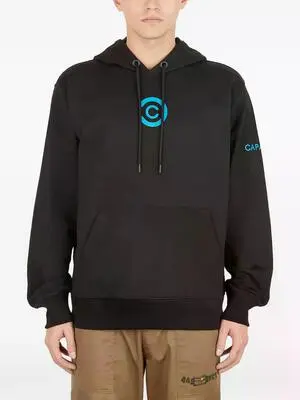 CAPASA MILANO Logo Detail Drawstring Hoodie - Black