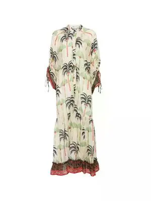 Anjuna Tropical Print Maxi Dress - Neutrals
