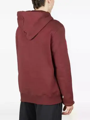 LANVIN Logo Embroidered Hoodie - Red