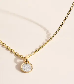JADE TRAU Mini Diana Pavé Diamond Charm