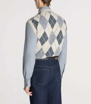 Dunhill Cashmere Argyle Sweater Vest - Beige