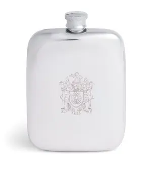 Dunhill Armorial Flask - Silver